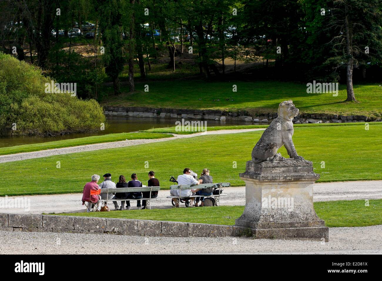 France Picardie Chantilly Castle Park designed by Andre Le Notre Stock ...