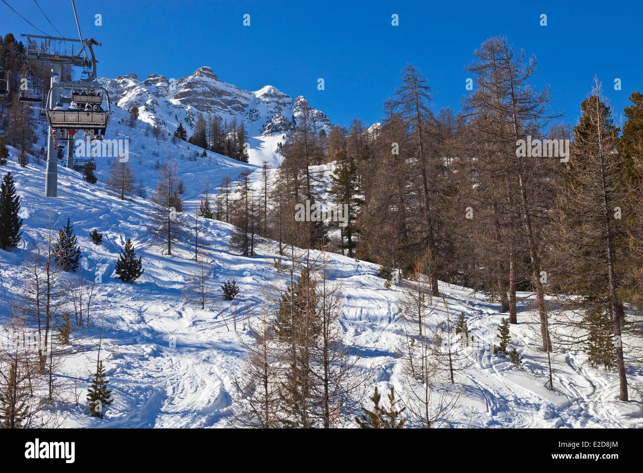 France Hautes Alpes Vars ski resort Stock Photo - Alamy