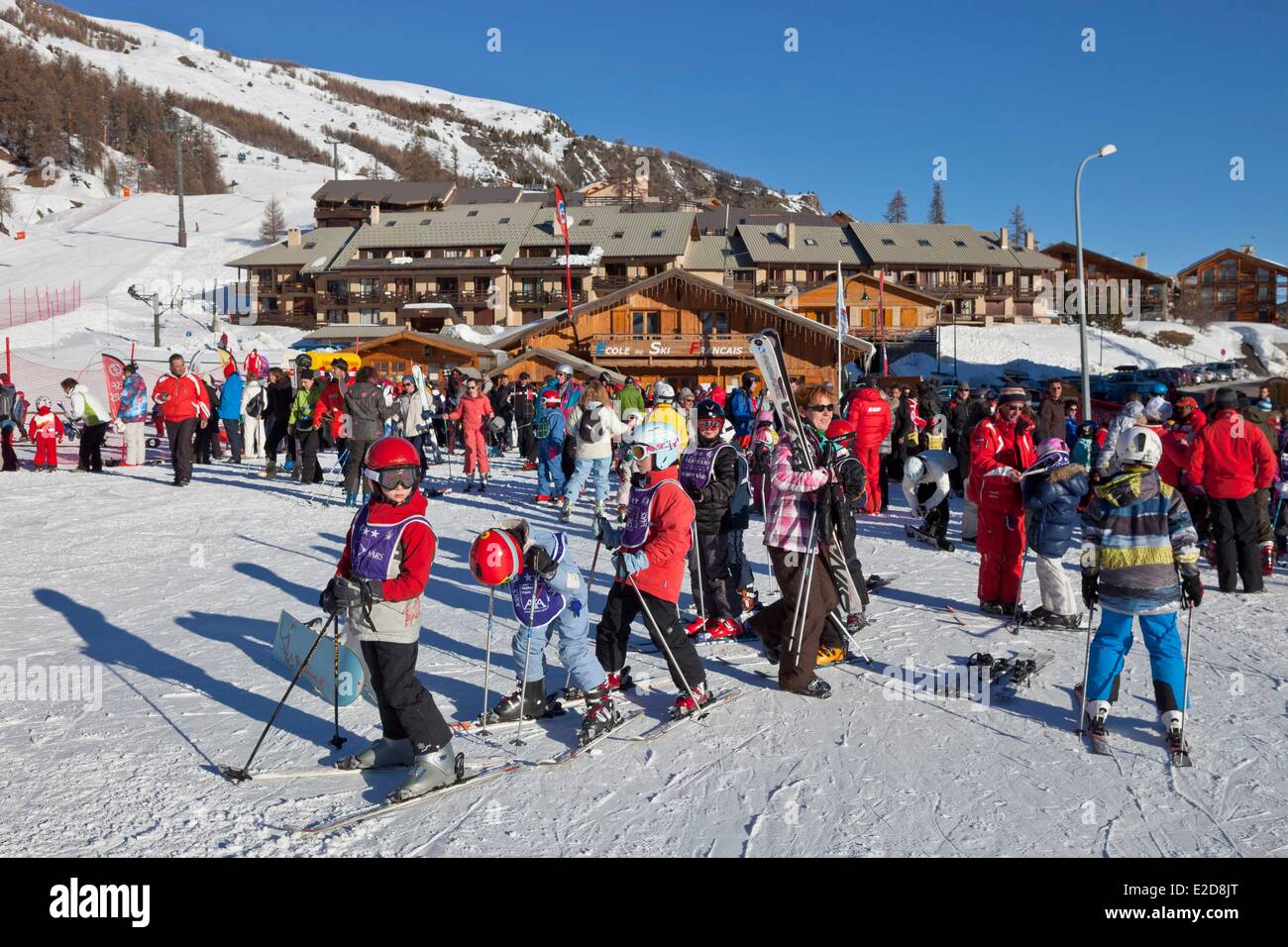 France Hautes Alpes Vars ski resort Stock Photo - Alamy
