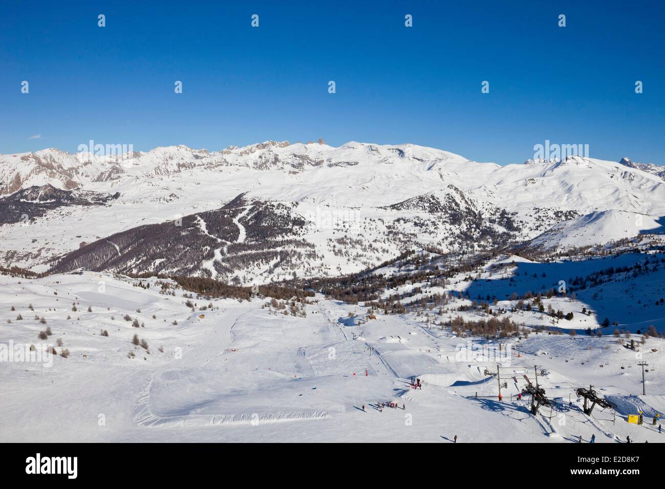 France Hautes Alpes Vars ski resort Stock Photo - Alamy