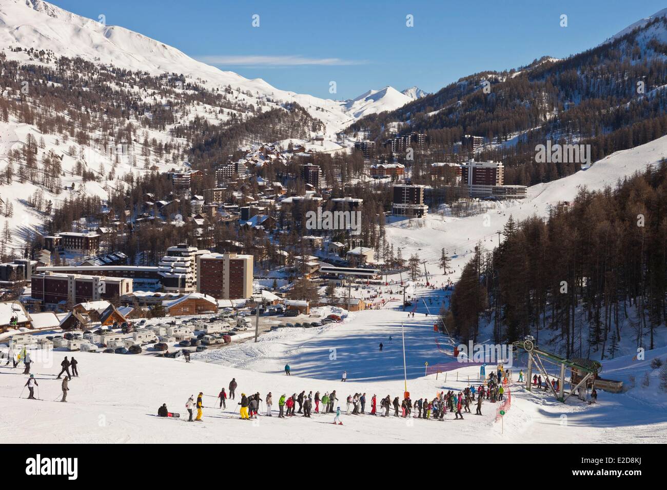 France Hautes Alpes Vars ski resort Stock Photo - Alamy