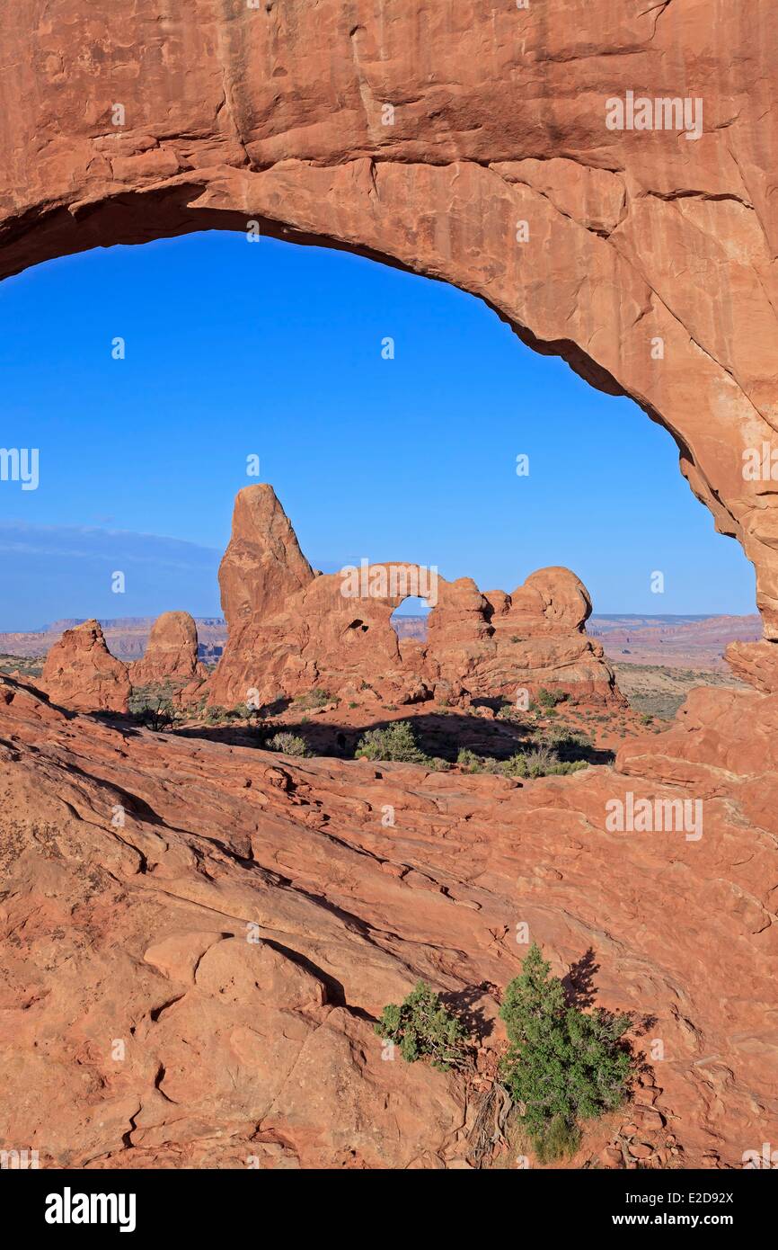 United States Utah Colorado Plateau Arches National Park Turret Arch ...