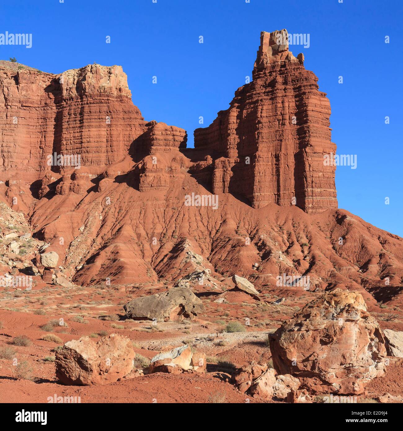 United States Utah Colorado Plateau Capitol Reef National Park Chimney ...