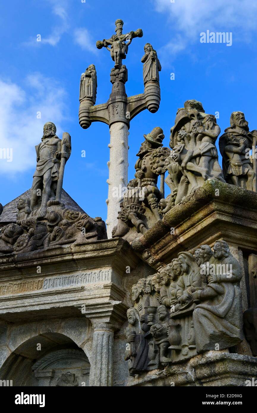 France Finistere Guimiliau the calvary in the Parish close (enclos ...