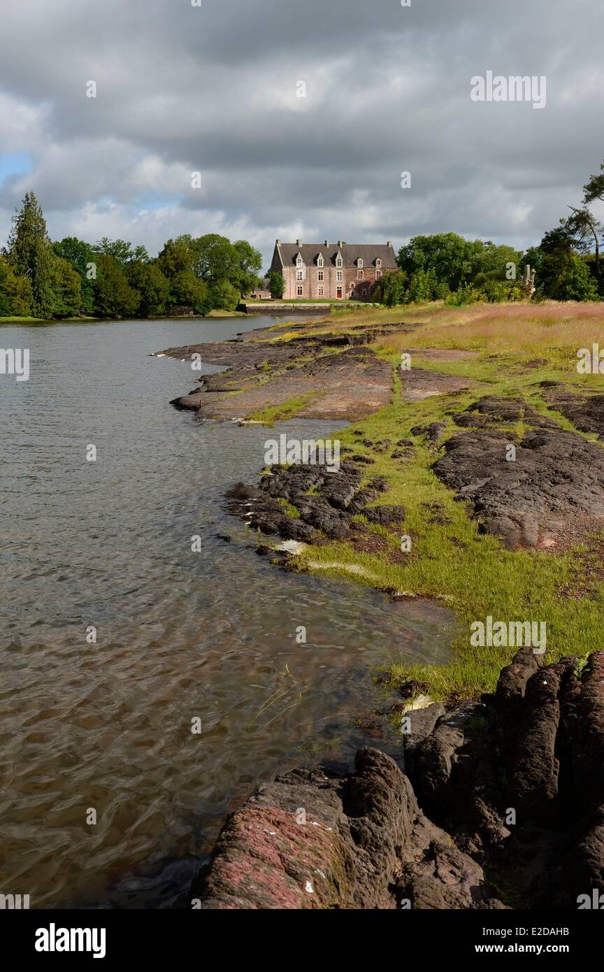 France Morbihan Broceliande Forest Concoret the castle of Comper which ...