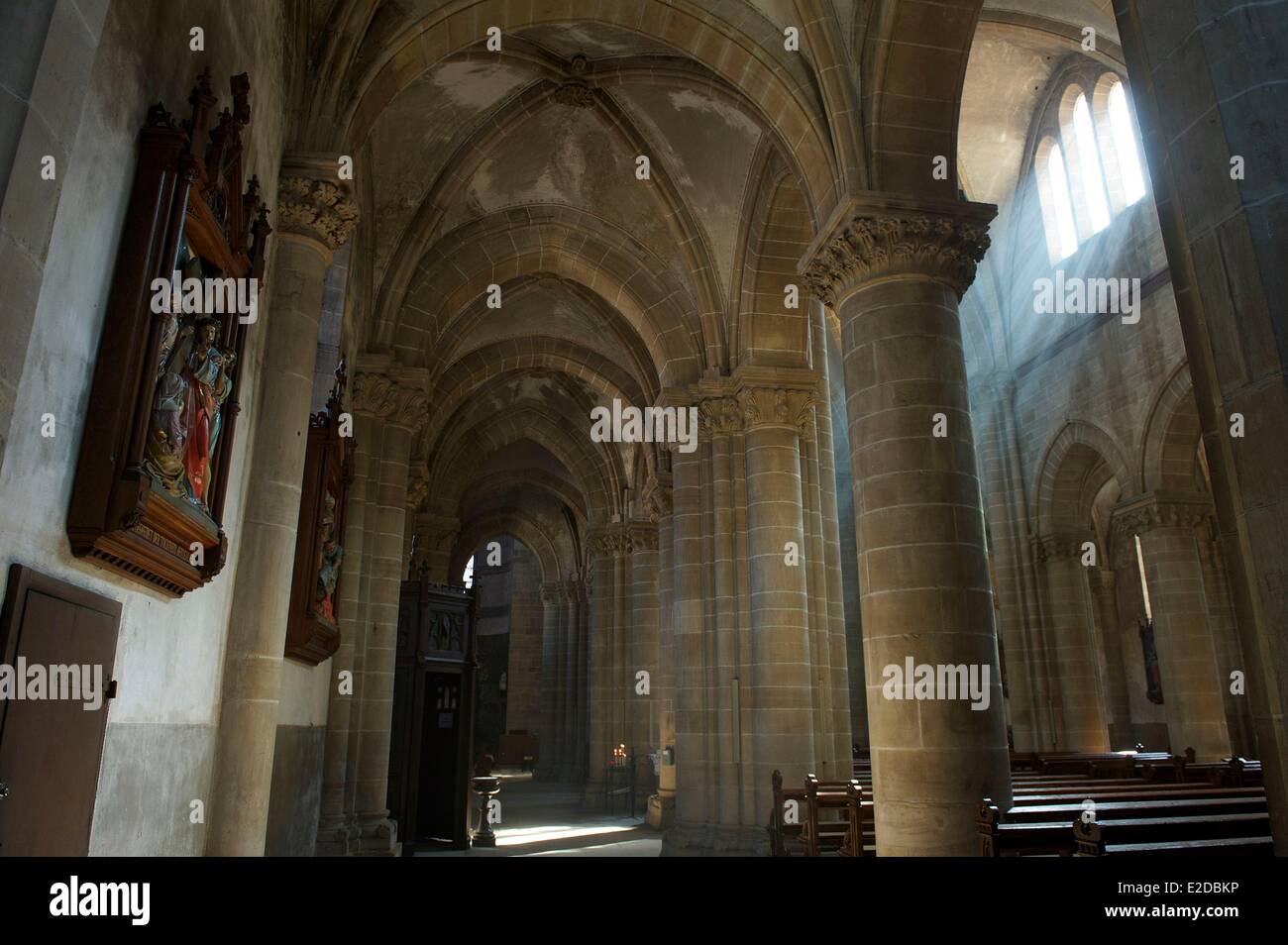 France Haut Rhin Alsace Wine Route Rouffach Notre Dame church Stock ...
