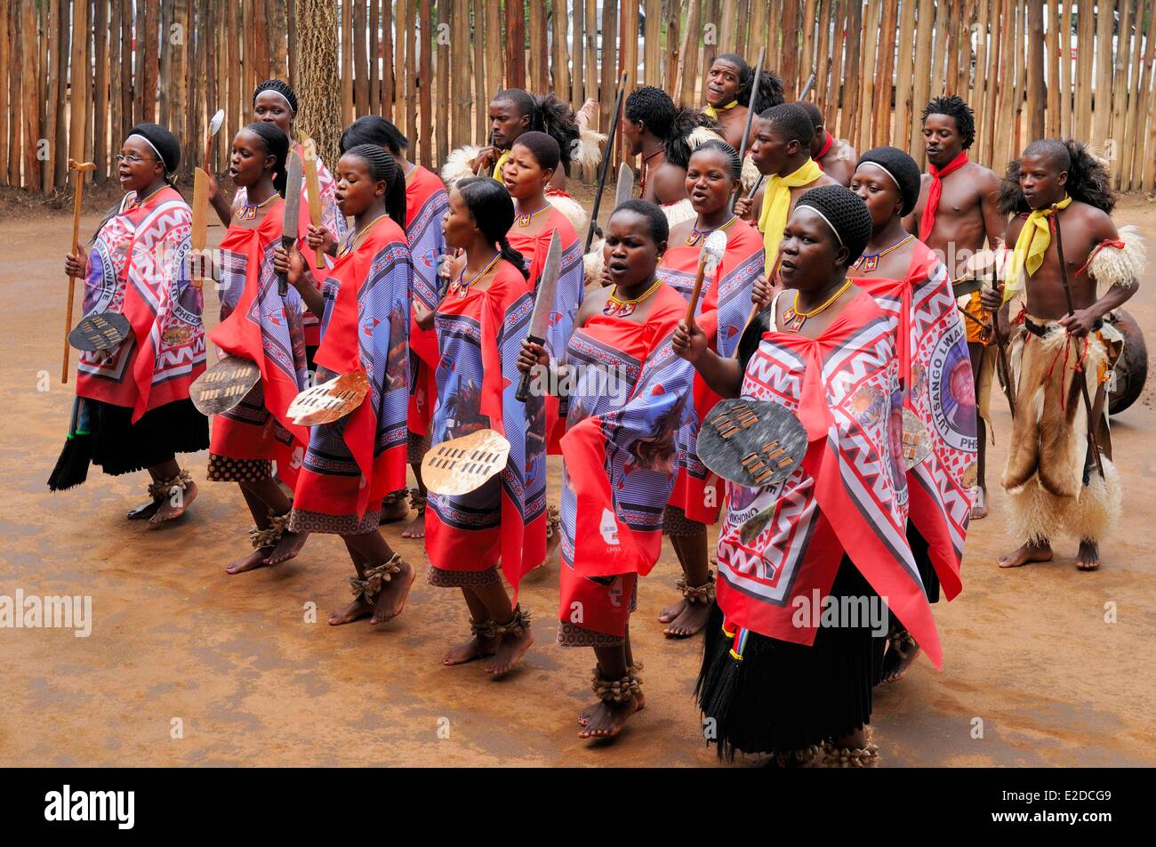 Mantenga village people swaziland hi-res stock photography and images ...