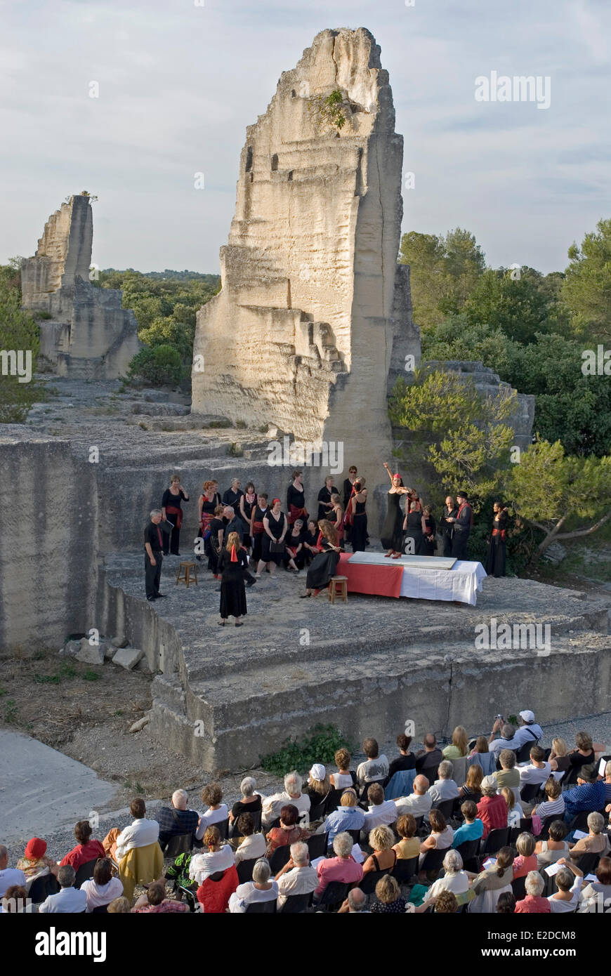 France Gard Junas the opera Carmen played in a quarry in Junas Stock ...