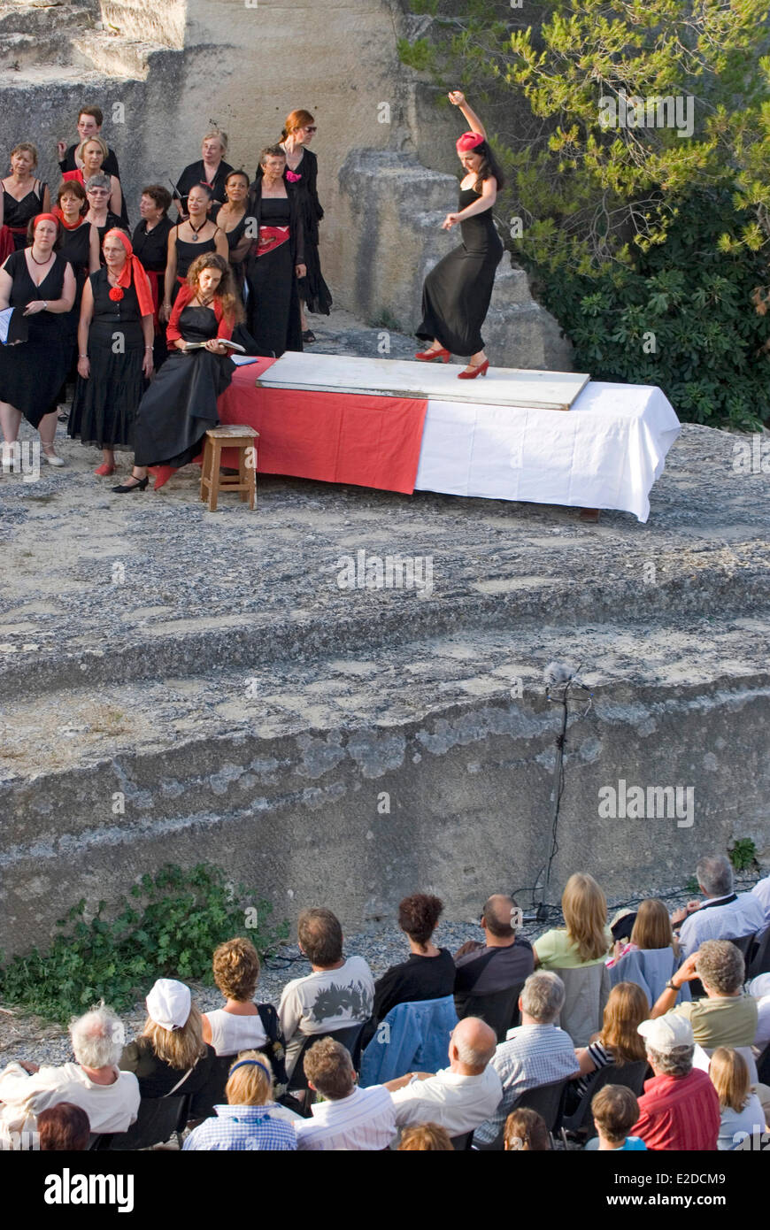 France Gard Junas the opera Carmen played in a quarry in Junas Stock ...