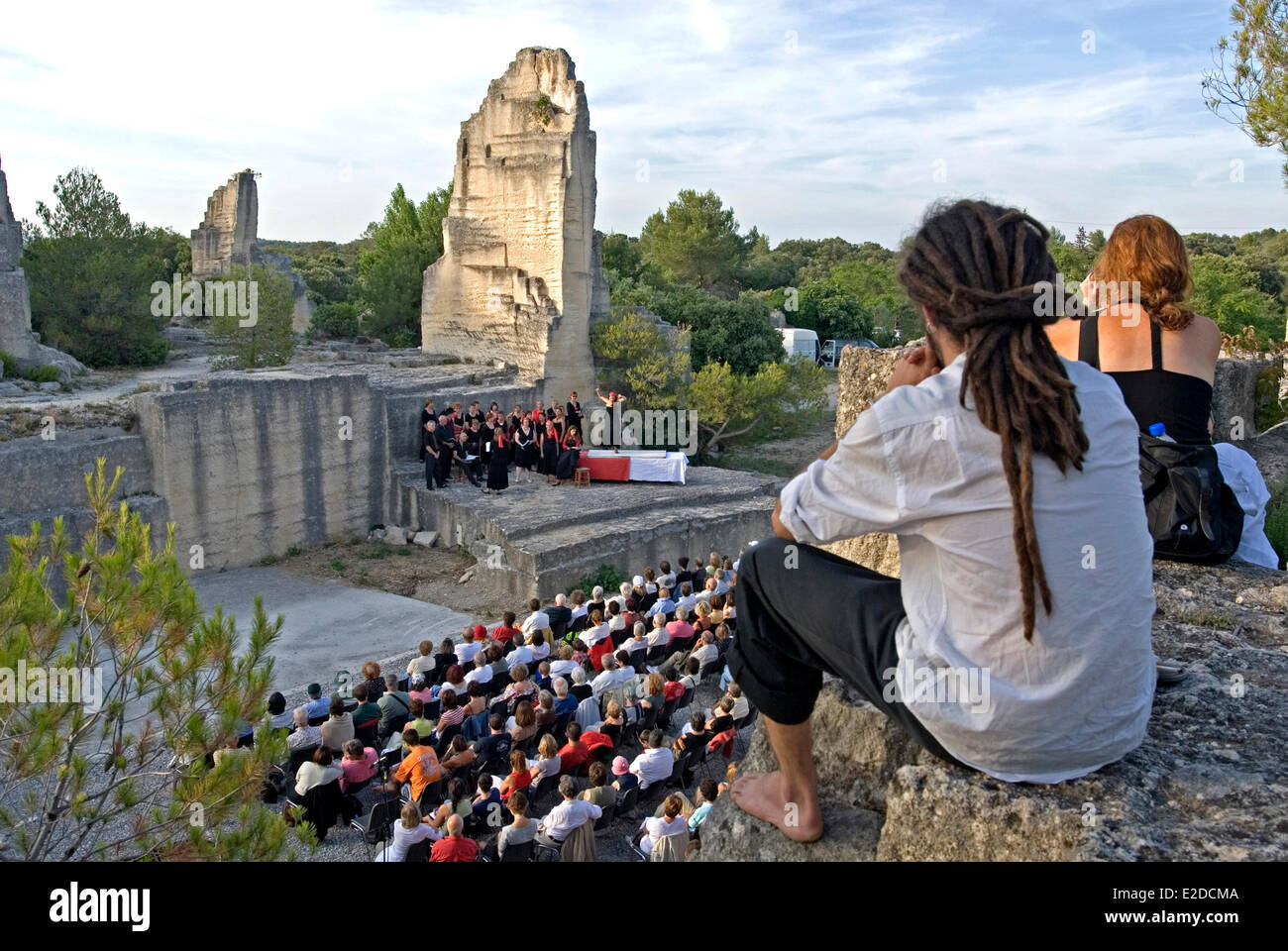 France Gard Junas the opera Carmen played in a quarry in Junas Stock ...
