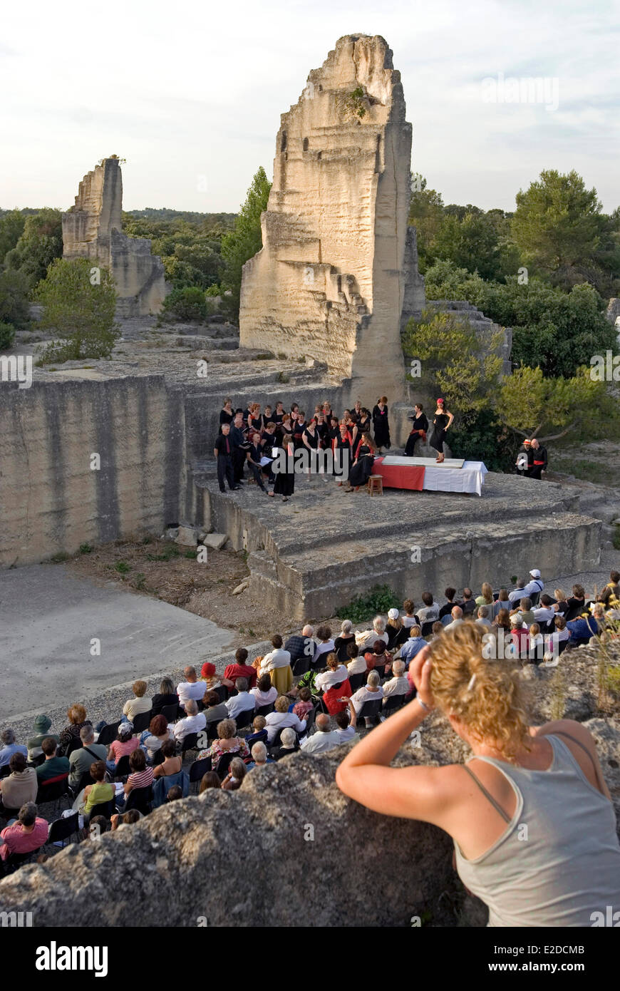 France Gard Junas the opera Carmen played in a quarry in Junas Stock ...