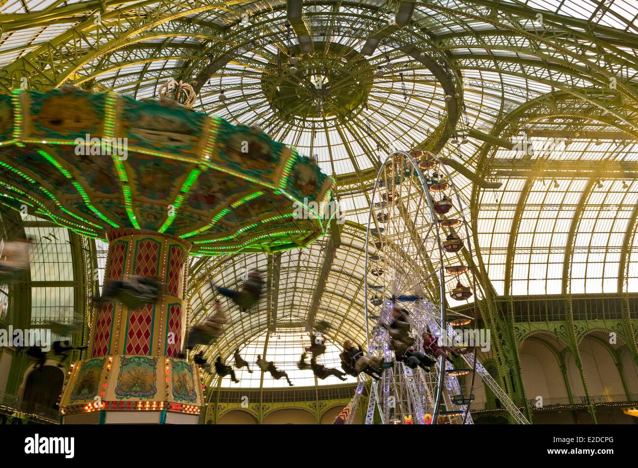 France Paris funfair in the Nave of the Grand Palais Stock Photo - Alamy