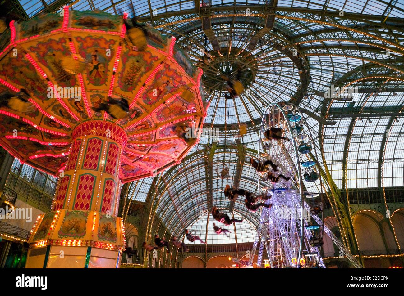France Paris funfair in the Nave of the Grand Palais Stock Photo - Alamy