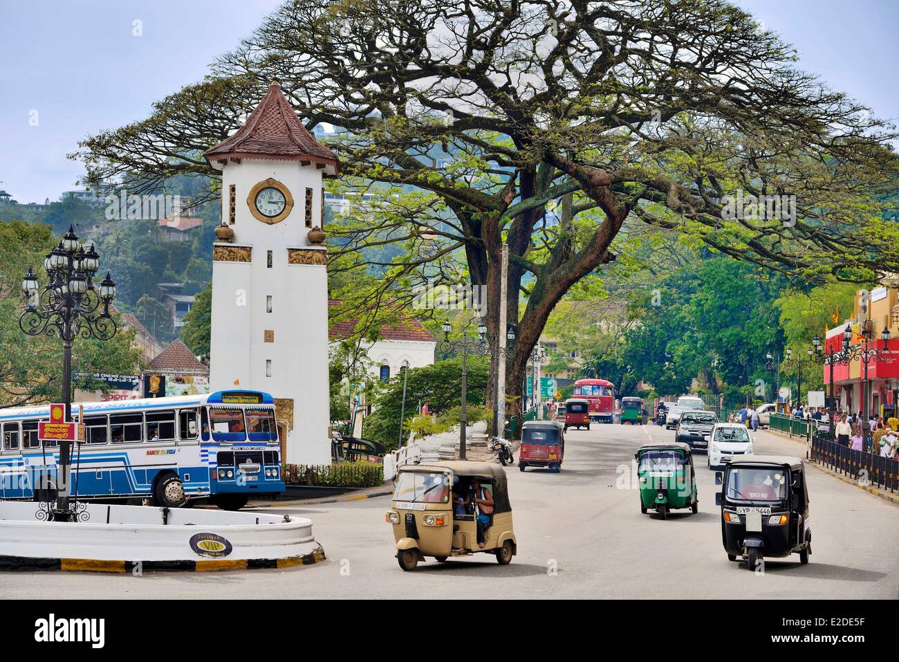 Sri Lanka Central Province Kandy District Kandy Traffic circle of the ...