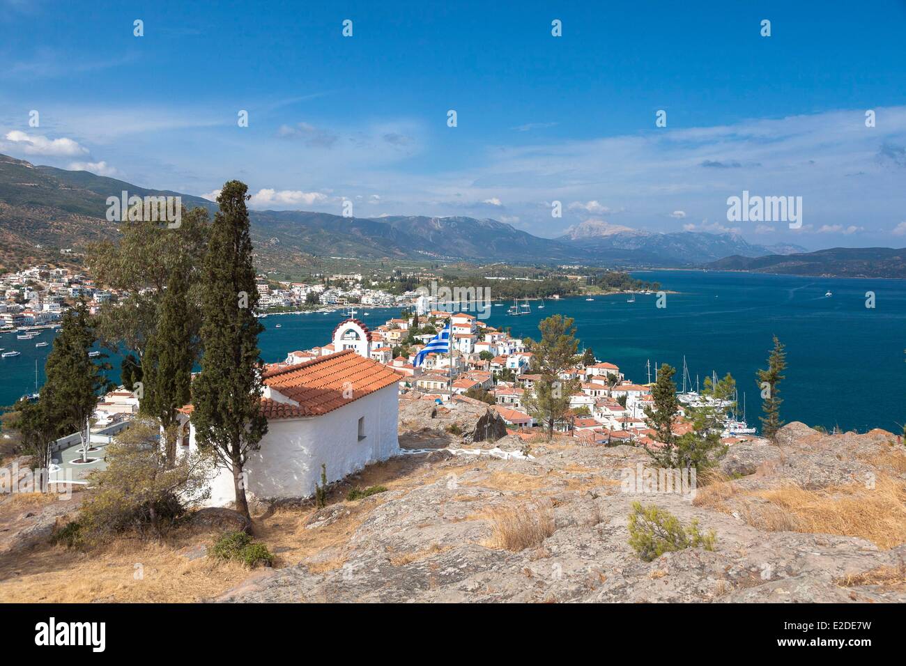 Greece Saronic Islands Poros Island Poros Chapel Stock Photo - Alamy