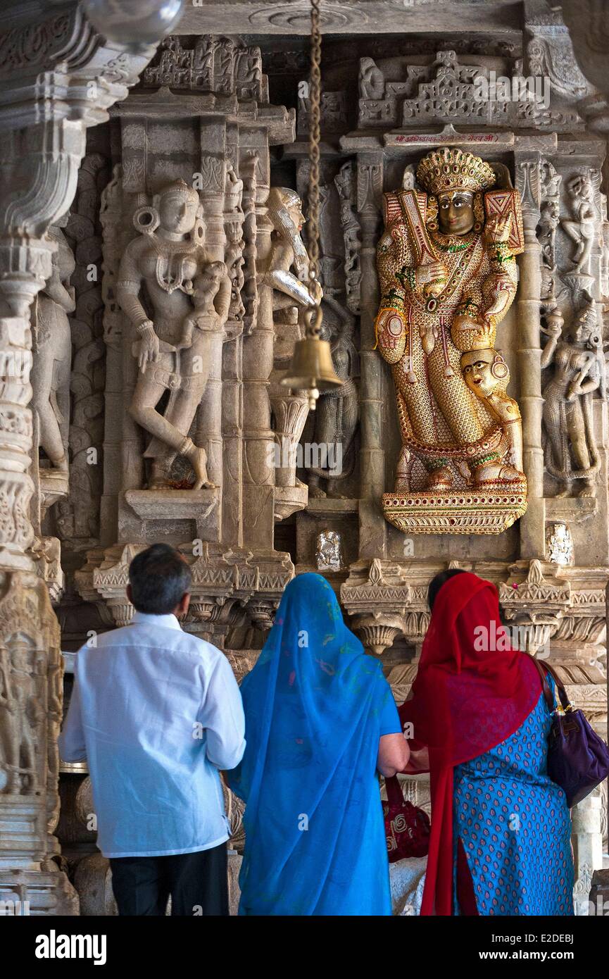 India Rajasthan state Ranakpur Adinath Jain temple Stock Photo - Alamy