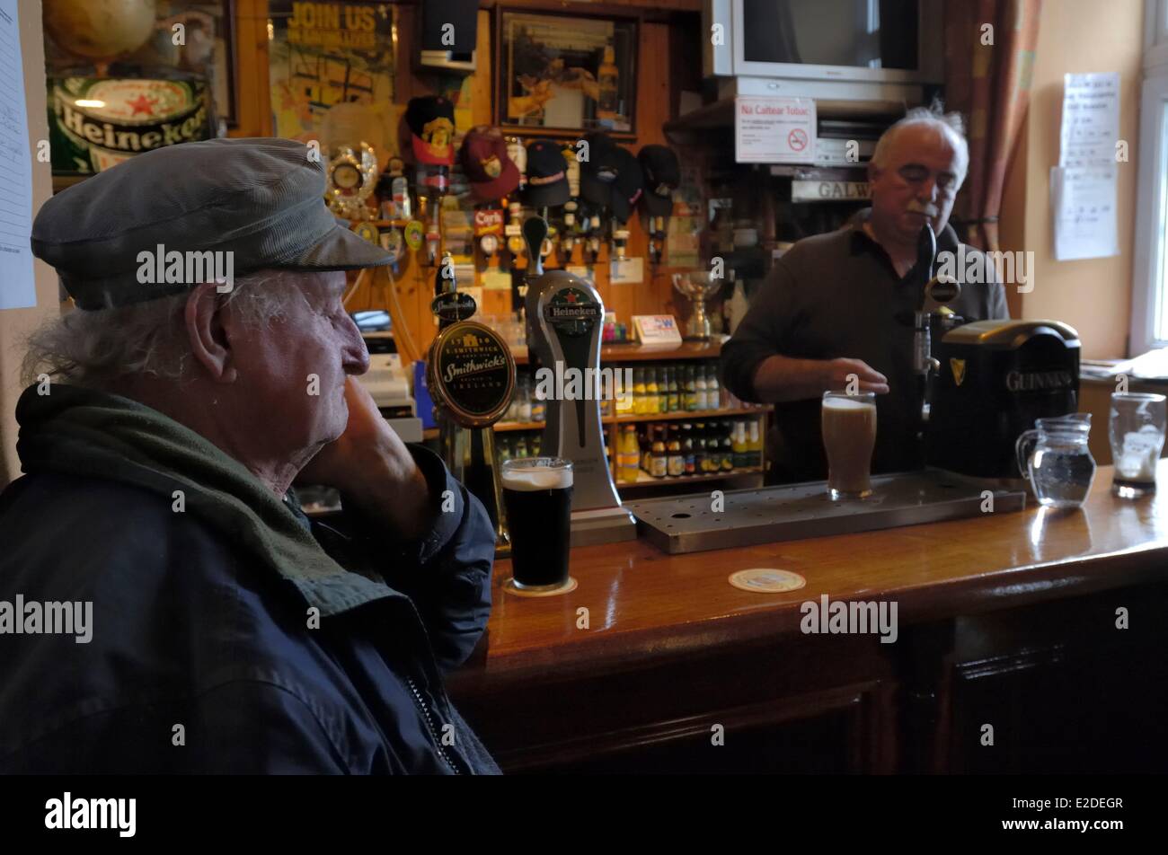 Republic of Ireland County Galway Aran Islands Inishmore Kilronan pub ...