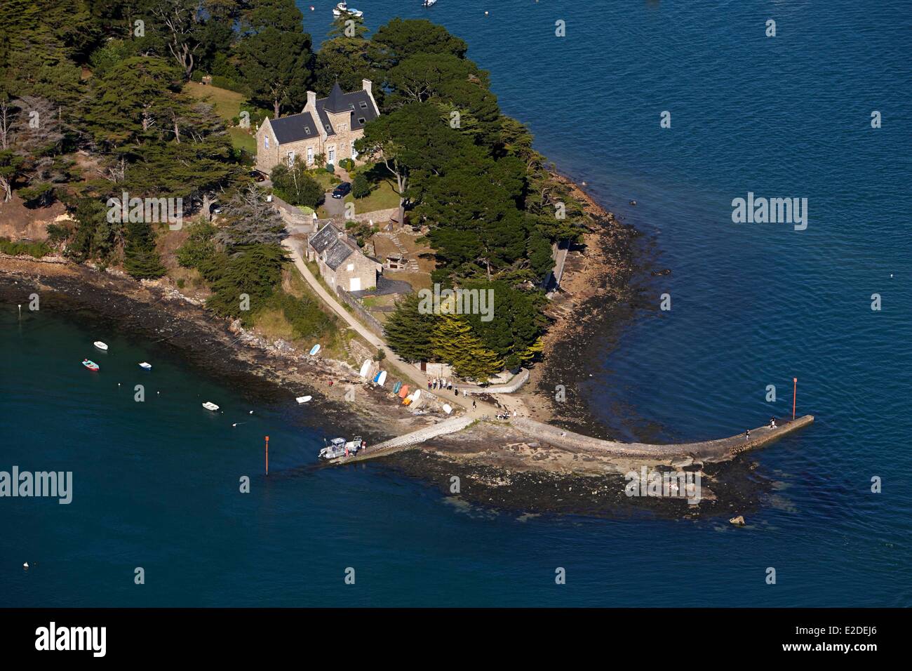 France Morbihan Golfe du Morbihan Arradon Pointe d'Arradon (aerial view ...