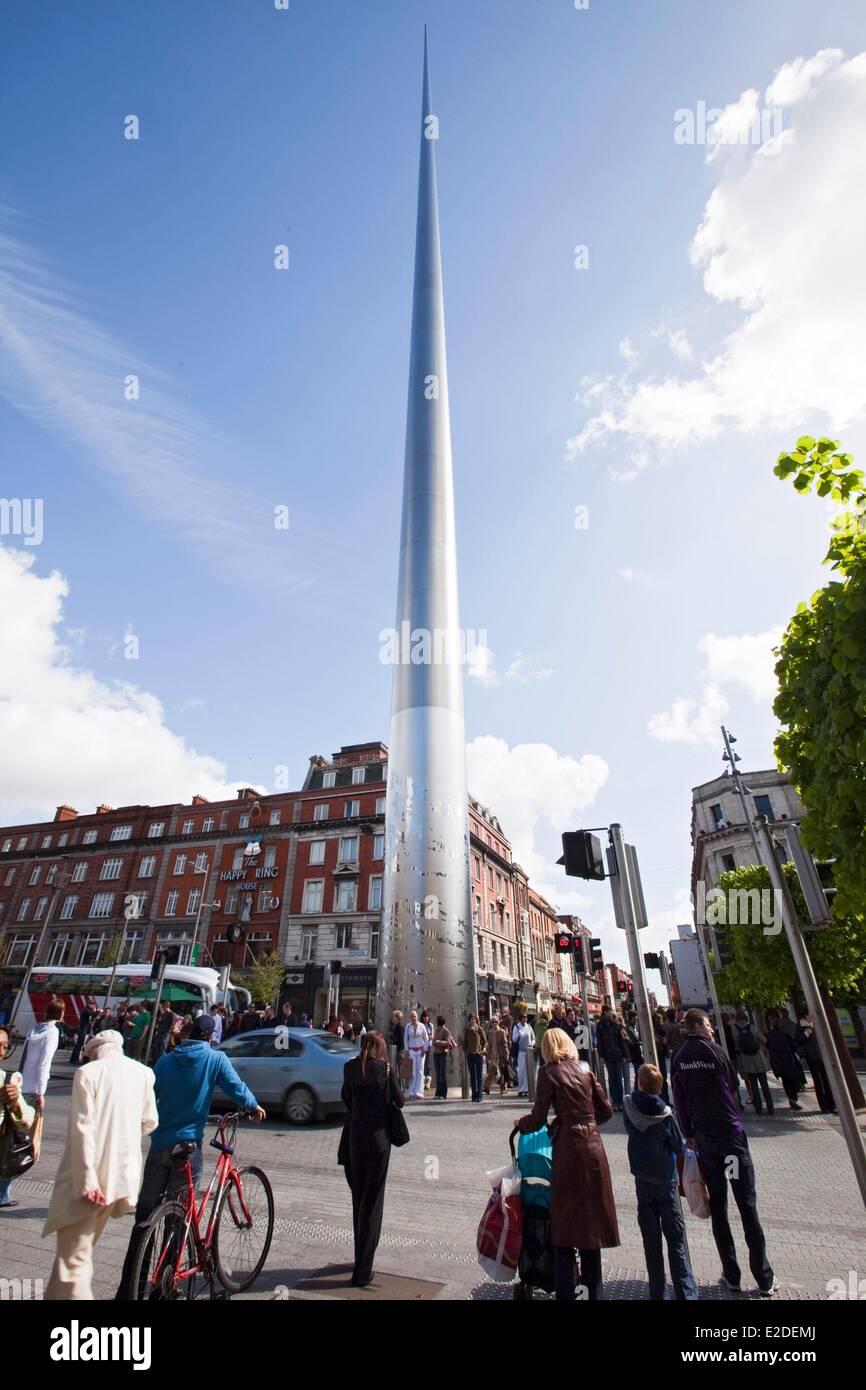 Ireland Dublin O'Connell Street Spire of Dublin also known as Monument ...