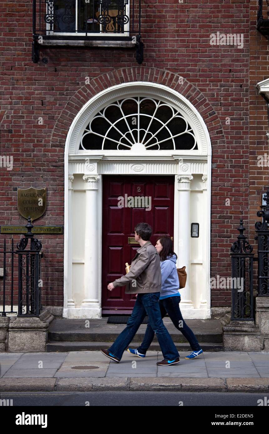 Ireland Dublin Georgian architecture detail of door and facade around ...
