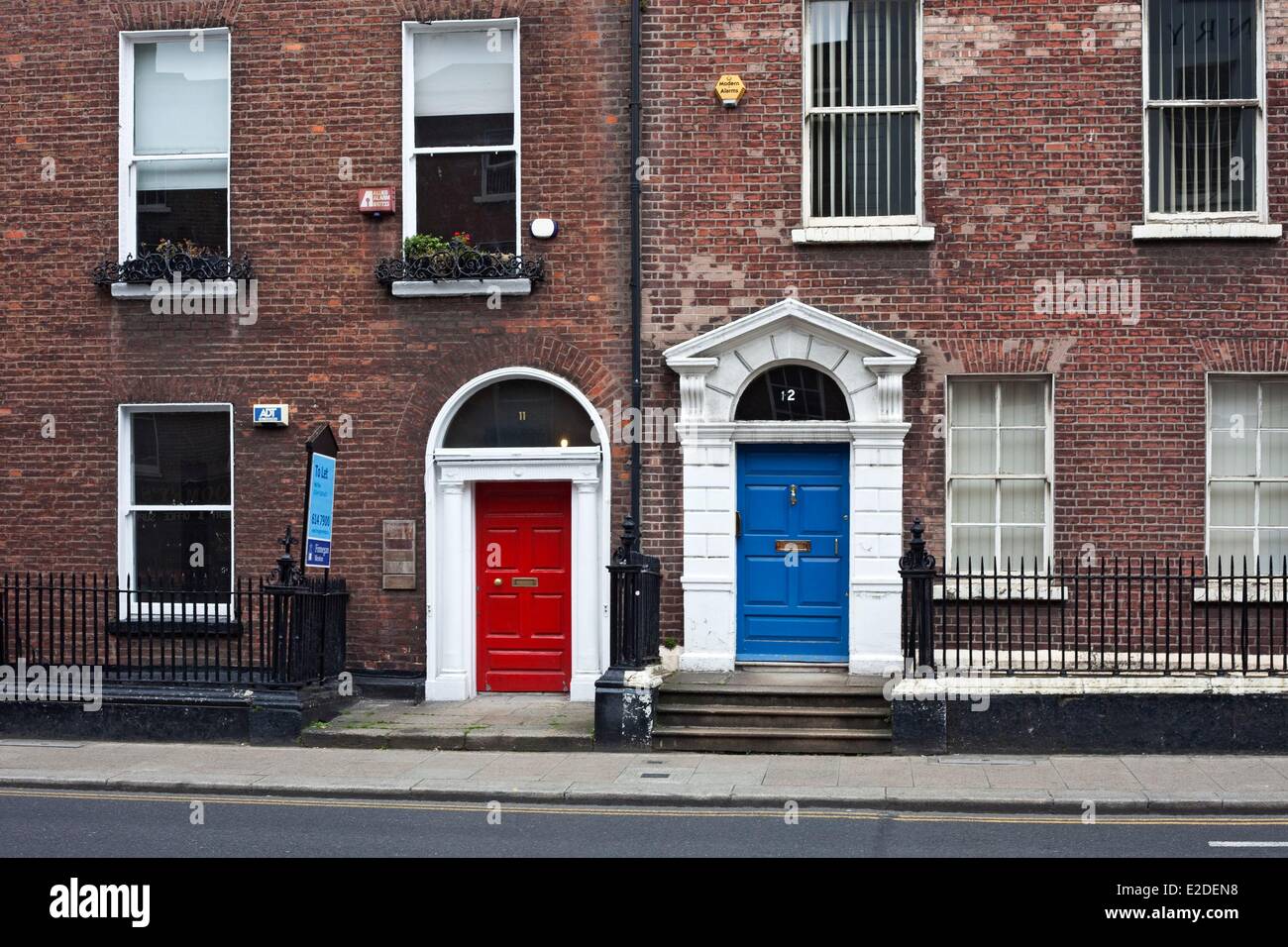 Ireland Dublin Georgian architecture detail of door and facade around ...