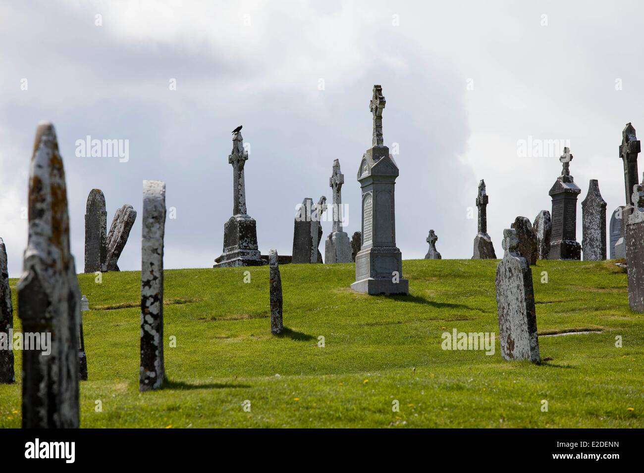 Ireland clonmacnoise cemetery hi-res stock photography and images - Alamy