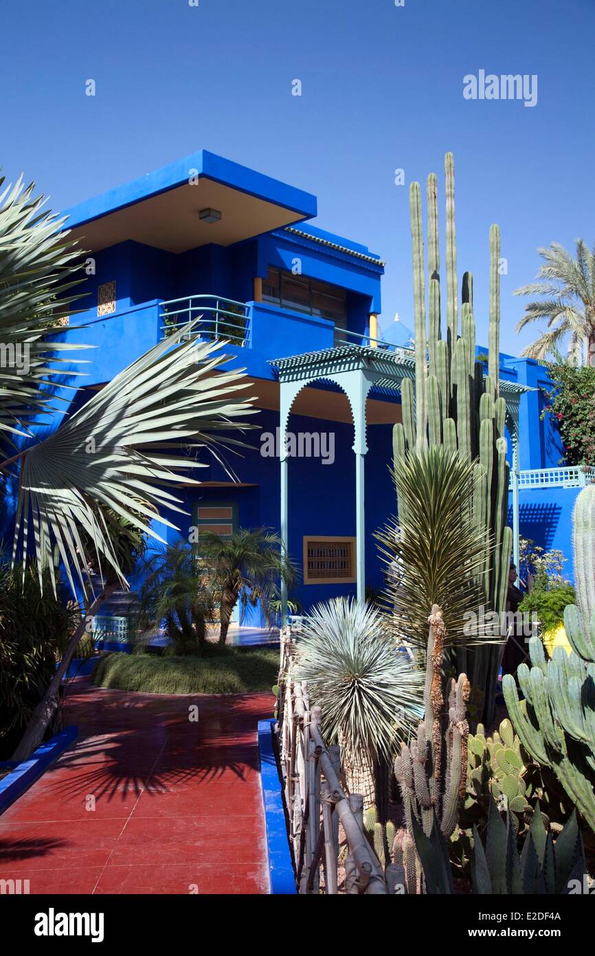 Morocco, Marrakesh, Imperial City, Gueliz district, Villa Majorelle ...
