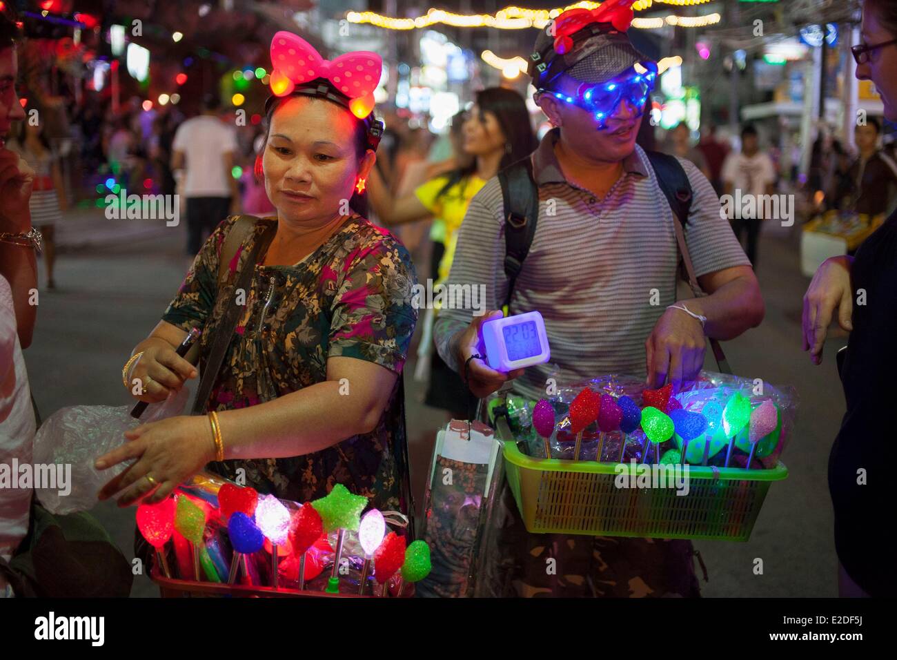 Thailand Phuket province Patong city Bangla road in the red light ...