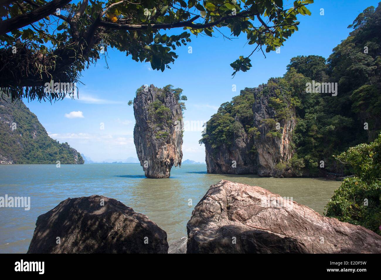 Thailand Phuket province Phang Nga bay Koh Tapu James Bond Island Stock ...