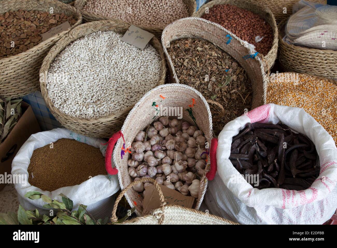 Tunisia, Jerba Island, Midoun, spice market Stock Photo - Alamy