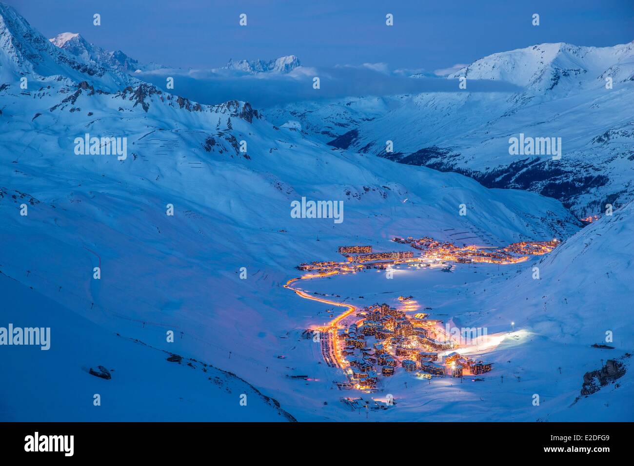 France Savoie Tignes view of the Mont Blanc on left Massif de la ...
