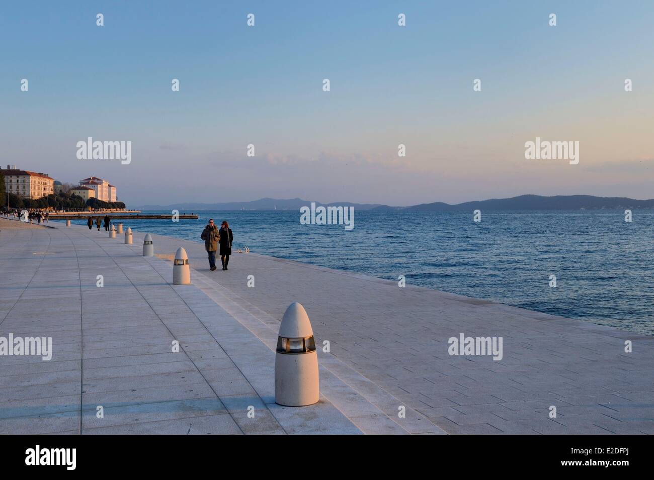 Croatia Dalmatia Dalmatian Coast Zadar the Riva seaside promenade Stock ...