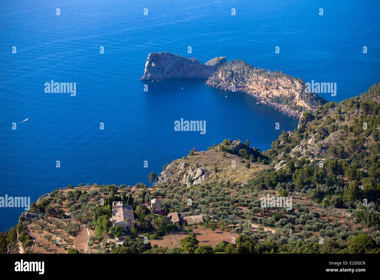 Spain, Balearic islands, Mallorca, North coast, Punta Sa Foradada ...
