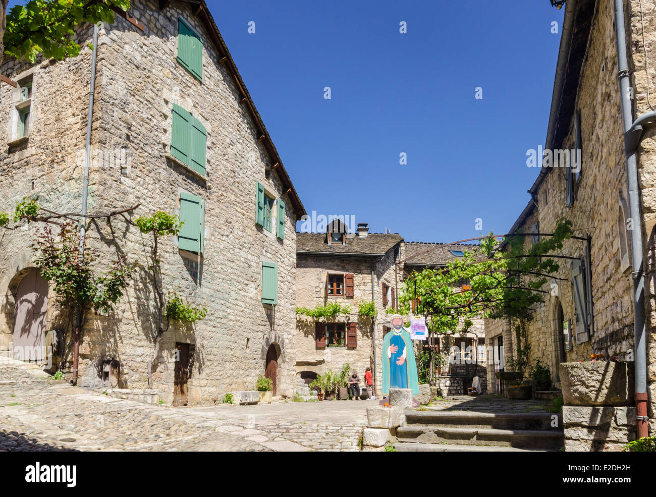 Medieval Village of Sainte-Enimie, Lozere, Languedoc-Roussillon, France ...