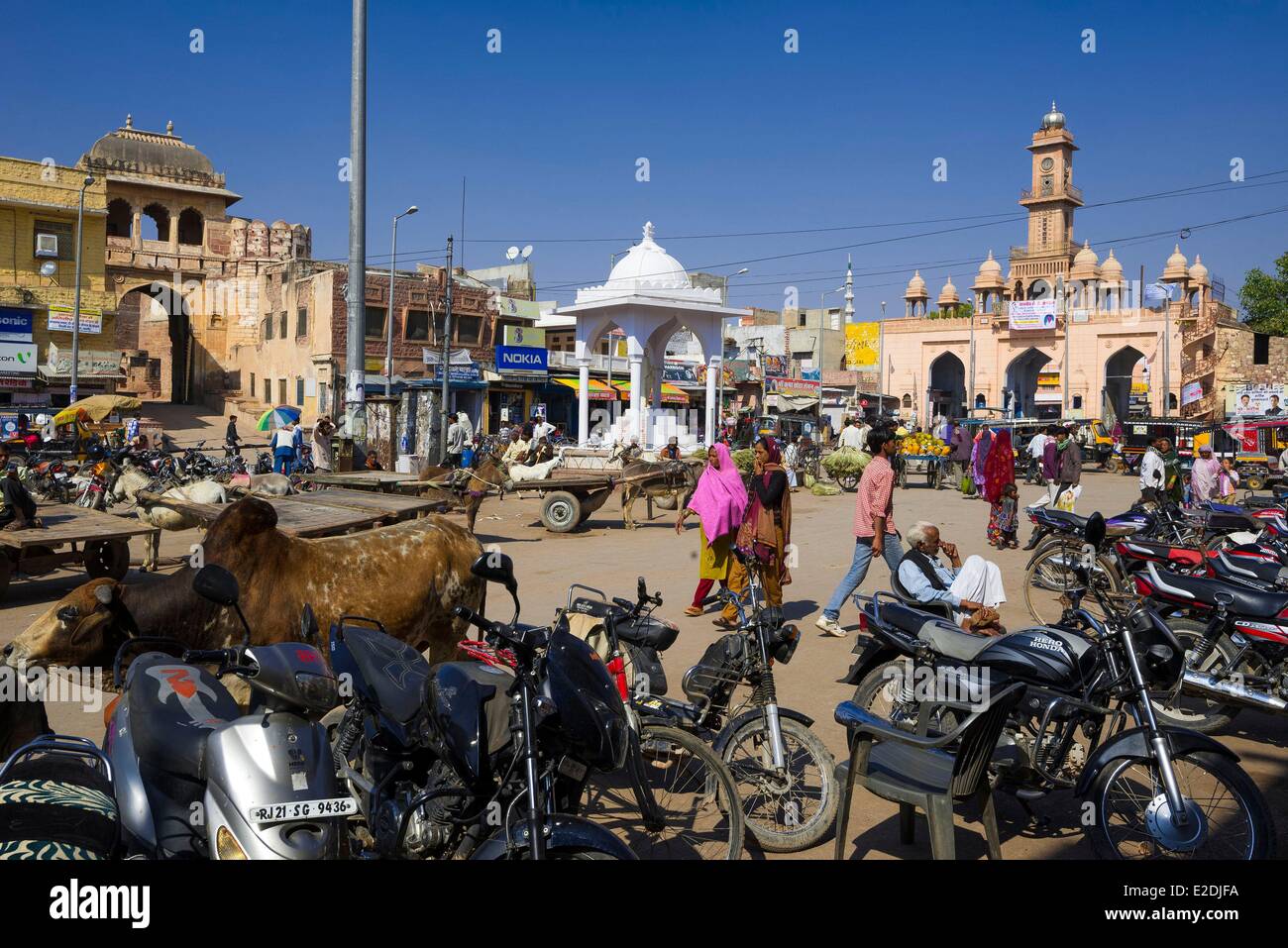 India Rajasthan state Nagaur the main gate Stock Photo - Alamy