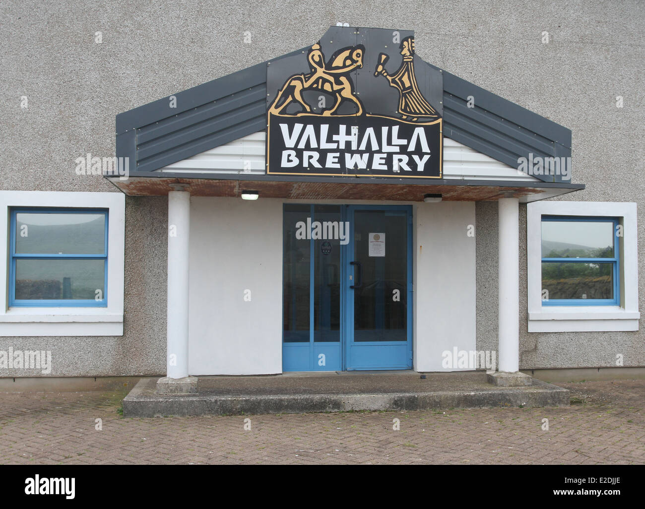 Entrance to Valhalla Brewery Haroldswick Unst Shetland Scotland June ...