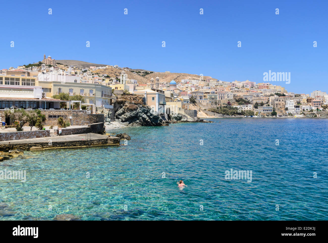Ermoupolis syros island vaporia hi-res stock photography and images - Alamy