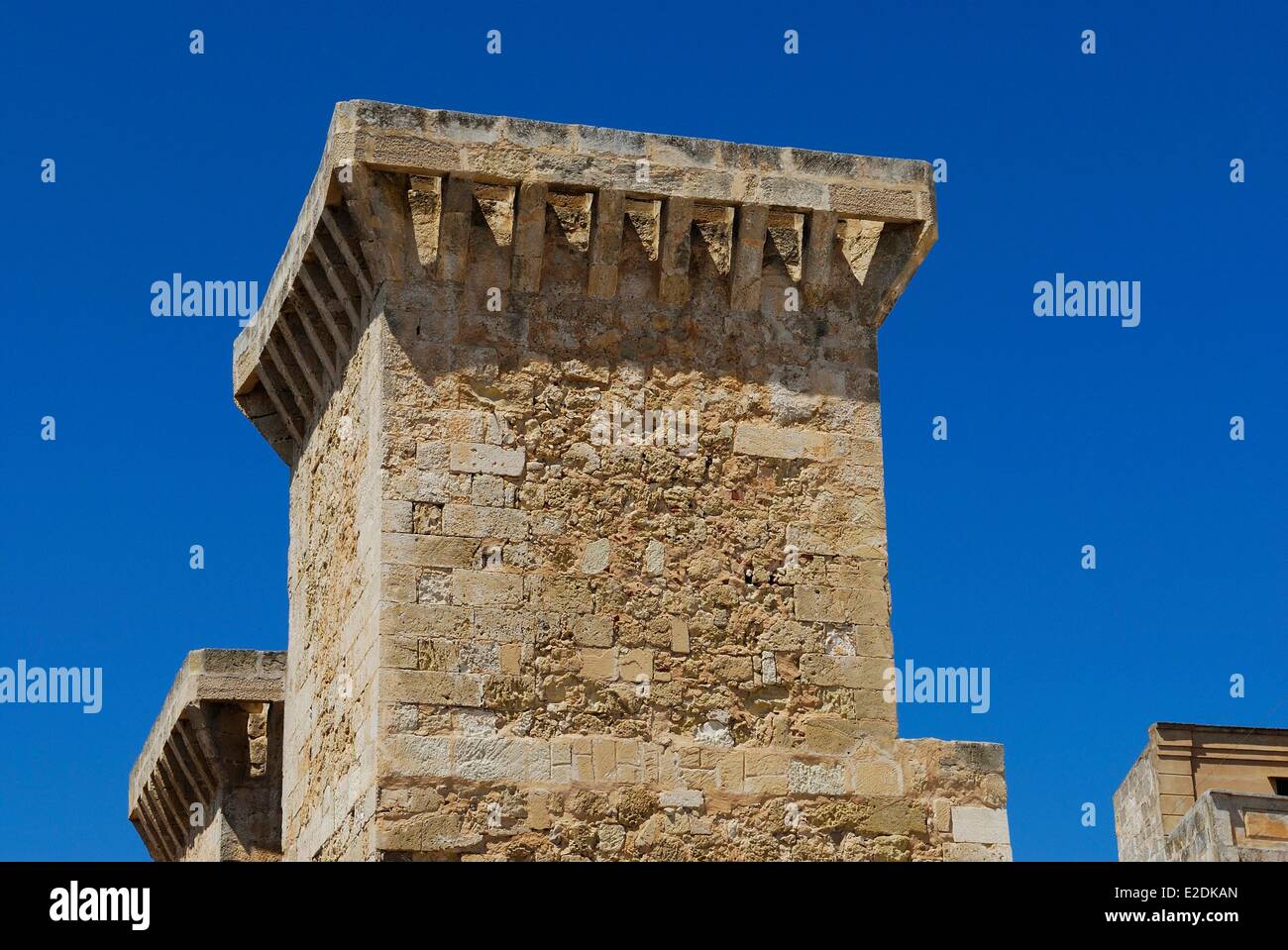 Spain Balearic Islands Menorca Mahon St Roch Arch defence towers built ...