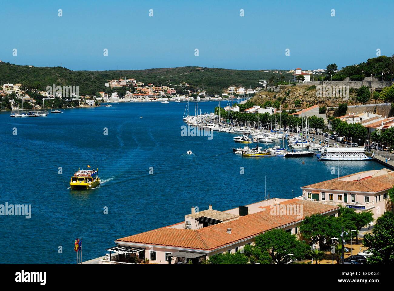 Spain Balearic Islands Menorca Mahon the harbour one of the largest ...