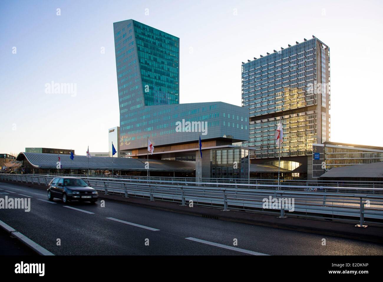 France, Nord, Lille, business district with EuraLille and the Eurostar ...