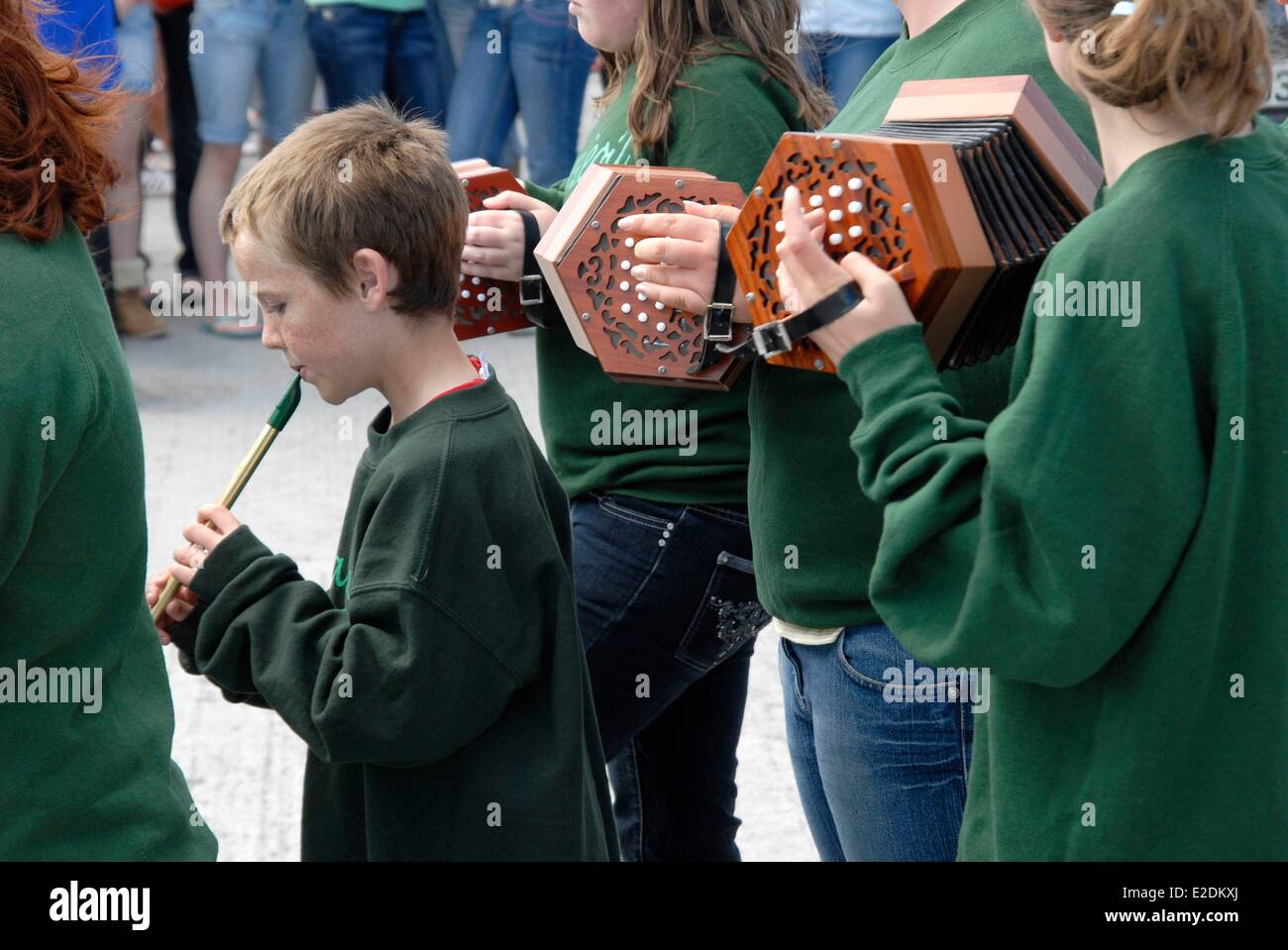 Ireland County Galway Aran Islands Inisheer religious procession in ...