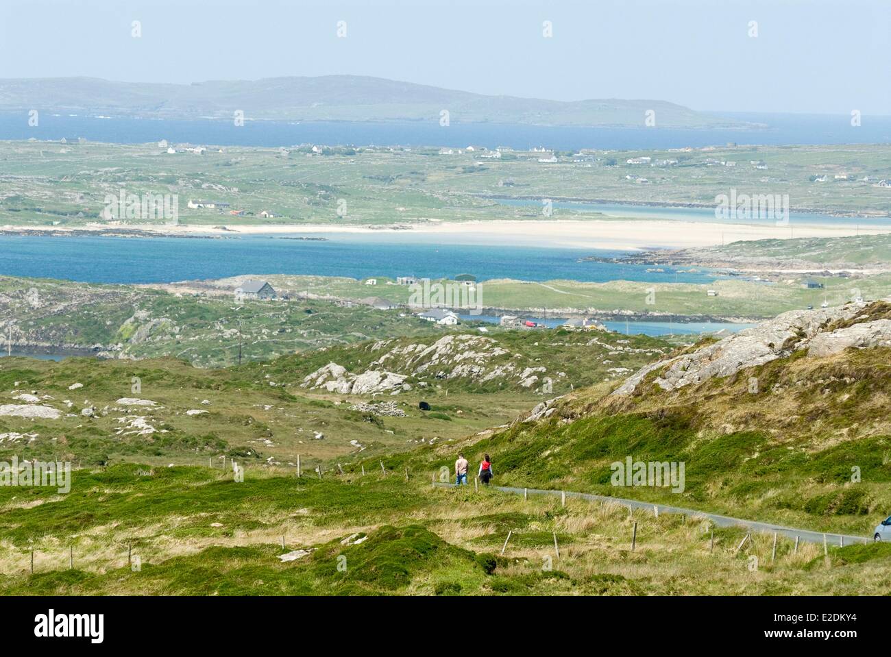 Ireland Galway County Connemara sky road west of Clifden the peninsula ...
