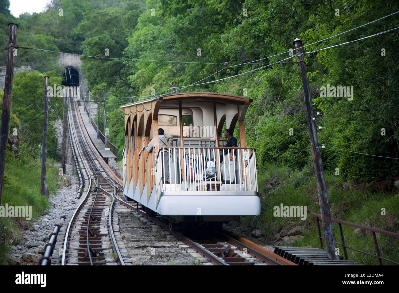 France Isere Saint Hilaire du Touvet funicular Stock Photo - Alamy