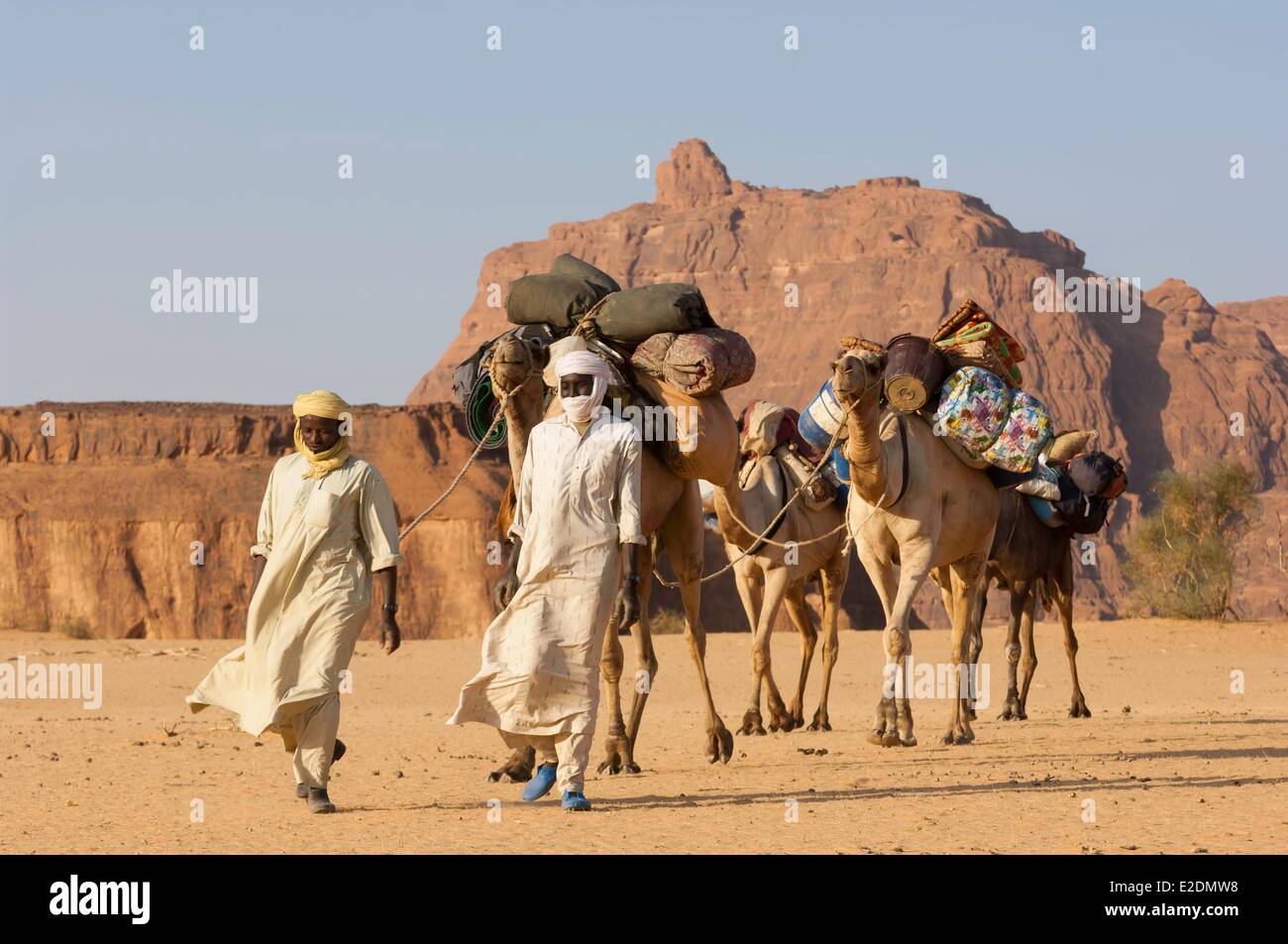 Chad Southern Sahara desert Ennedi massif Tougouloula oued Stock Photo ...