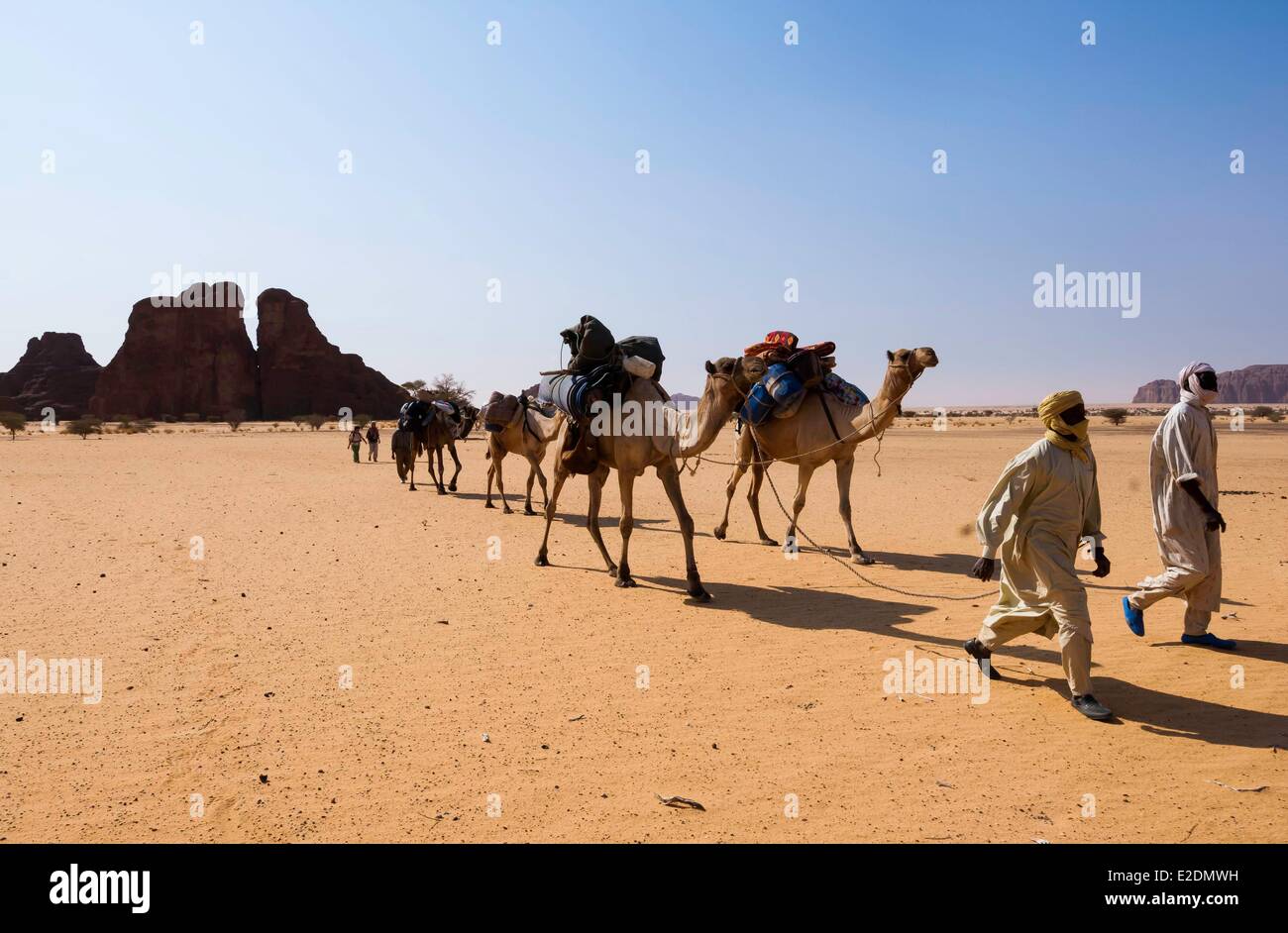 Chad Southern Sahara desert Ennedi massif Tougouloula oued Stock Photo ...
