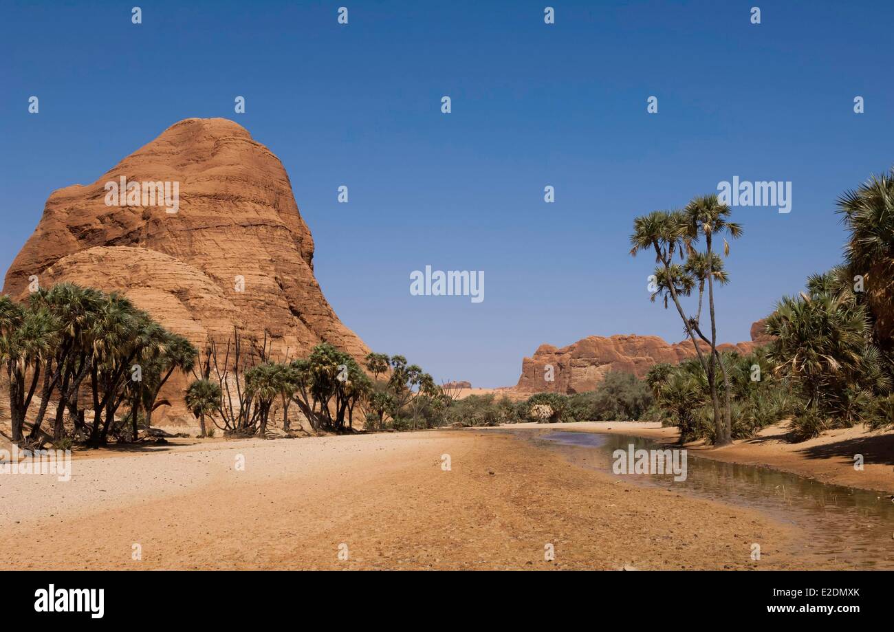 Chad Southern Sahara desert Ennedi massif Bachikele oued Stock Photo ...