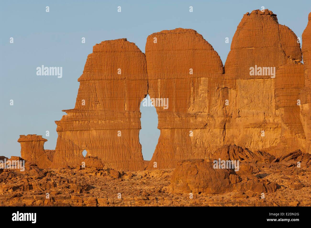 Chad Southern Sahara desert Ennedi massif Ouinimia amphitheater Stock ...