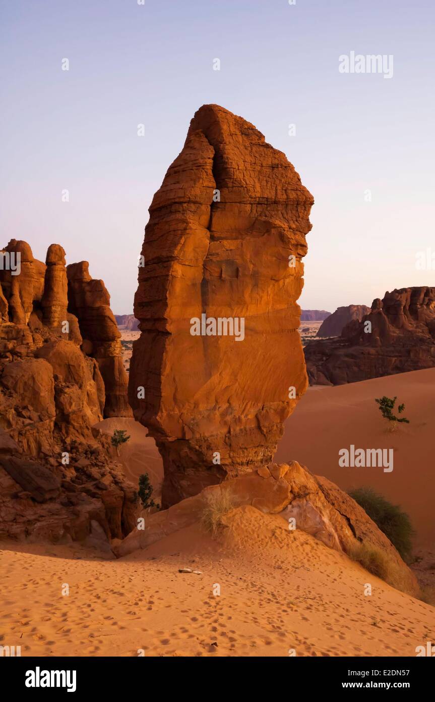 Chad Southern Sahara desert Ennedi massif Archei dunes and sandstone ...