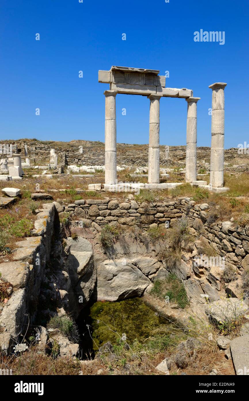 Greece Cyclades islands Delos listed as World Heritage by UNESCO the ...