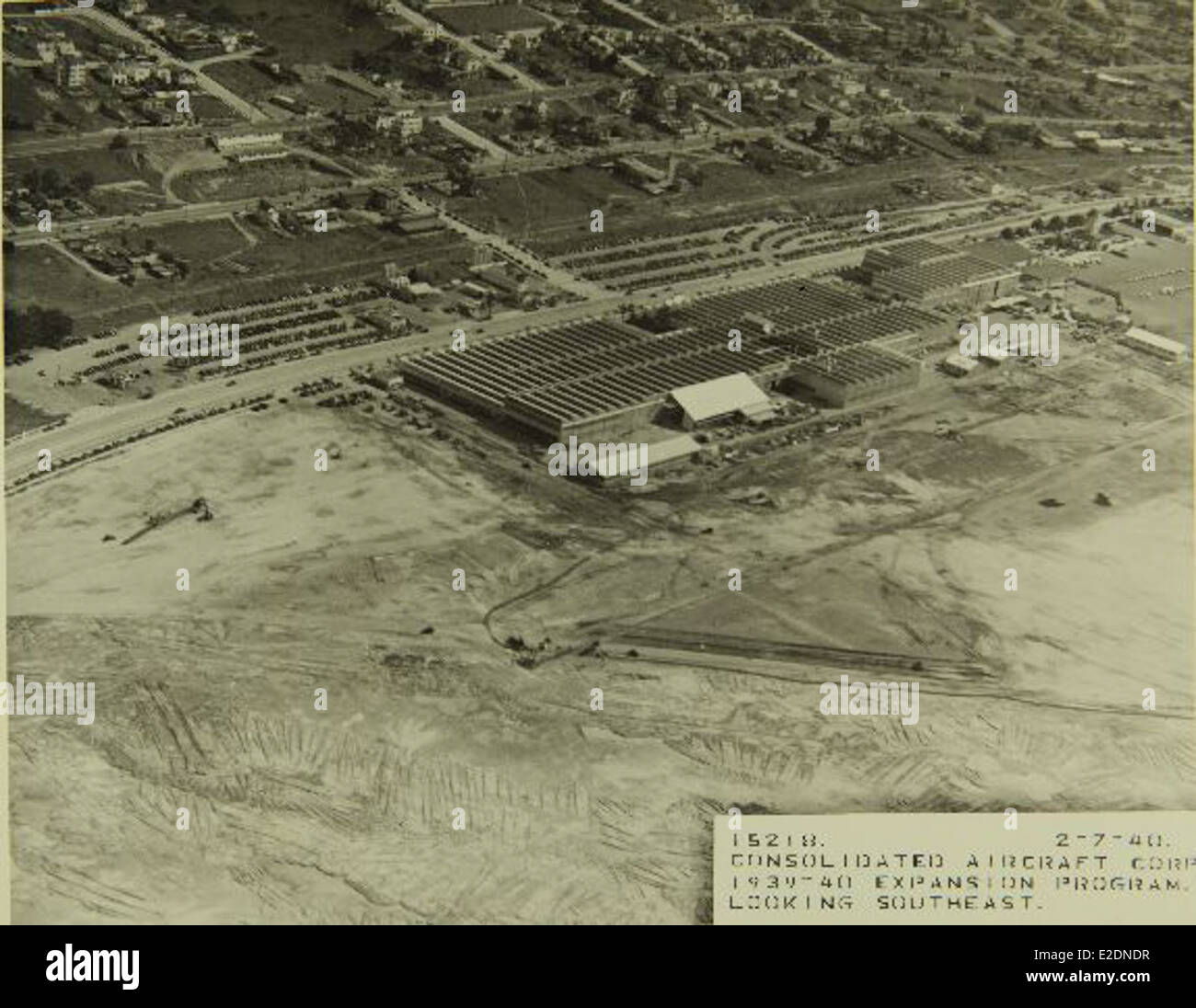 Photograph depicting the Convair and General Dynamics plants in San ...
